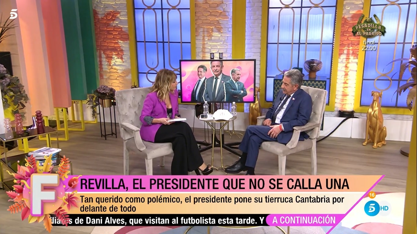 Miguel Ángel Revilla saca los colores a Emma García por cómo llega a ...